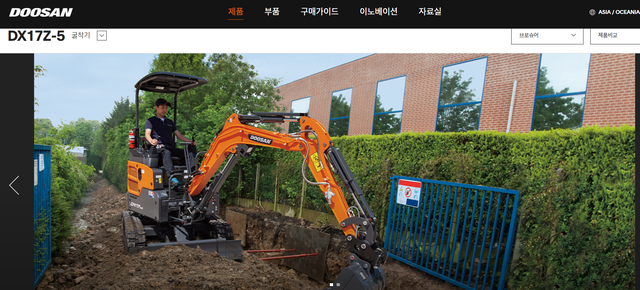 무기보다는 재건사업에⋯ 韓, 우크라에 현대두산인프라코어 굴착기 DX17 제공